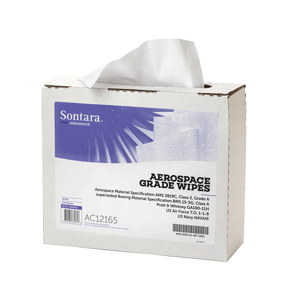 Dupont Sontara Aerospace Grade Window Wipes - Box of 125 | Pilot Shop