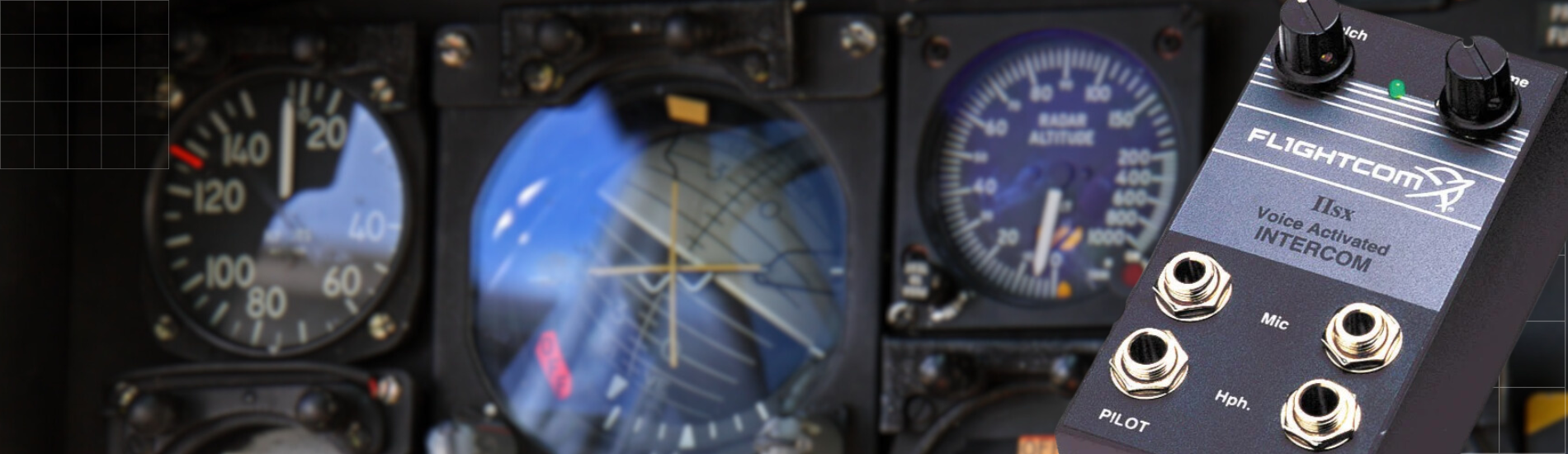 Flightcom IIsx Expandable 2 Place Portable Aviation Intercom | Pilot Shop