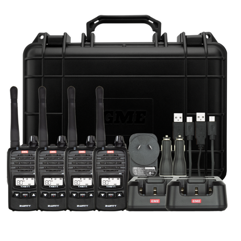 GME TX677QP 2 Watt UHF CB Handheld radio - Quad pack | Pilot Shop