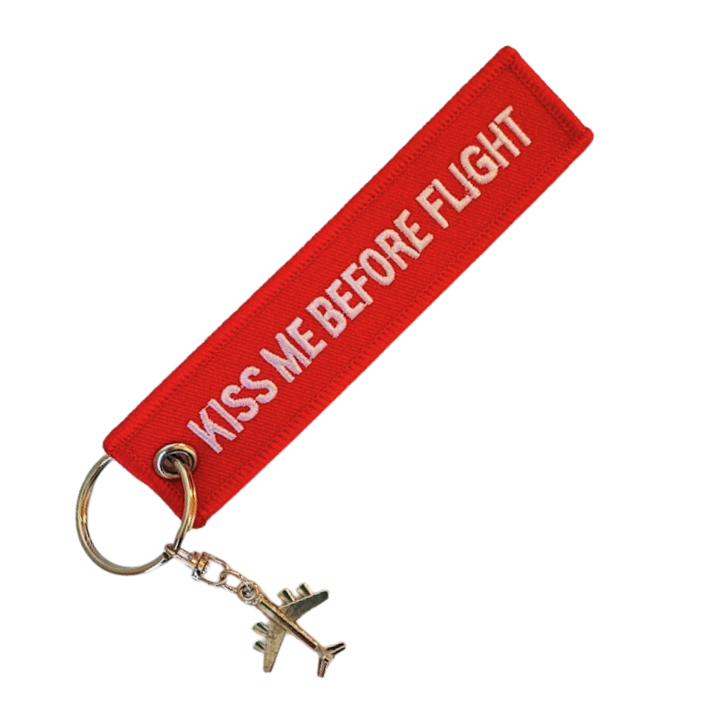 Kiss Me Before Flight Keyring | Pilot Shop
