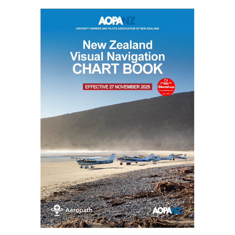 New Zealand AOPA Visual Navigation Chart Book 2025/26 | Pilot Shop