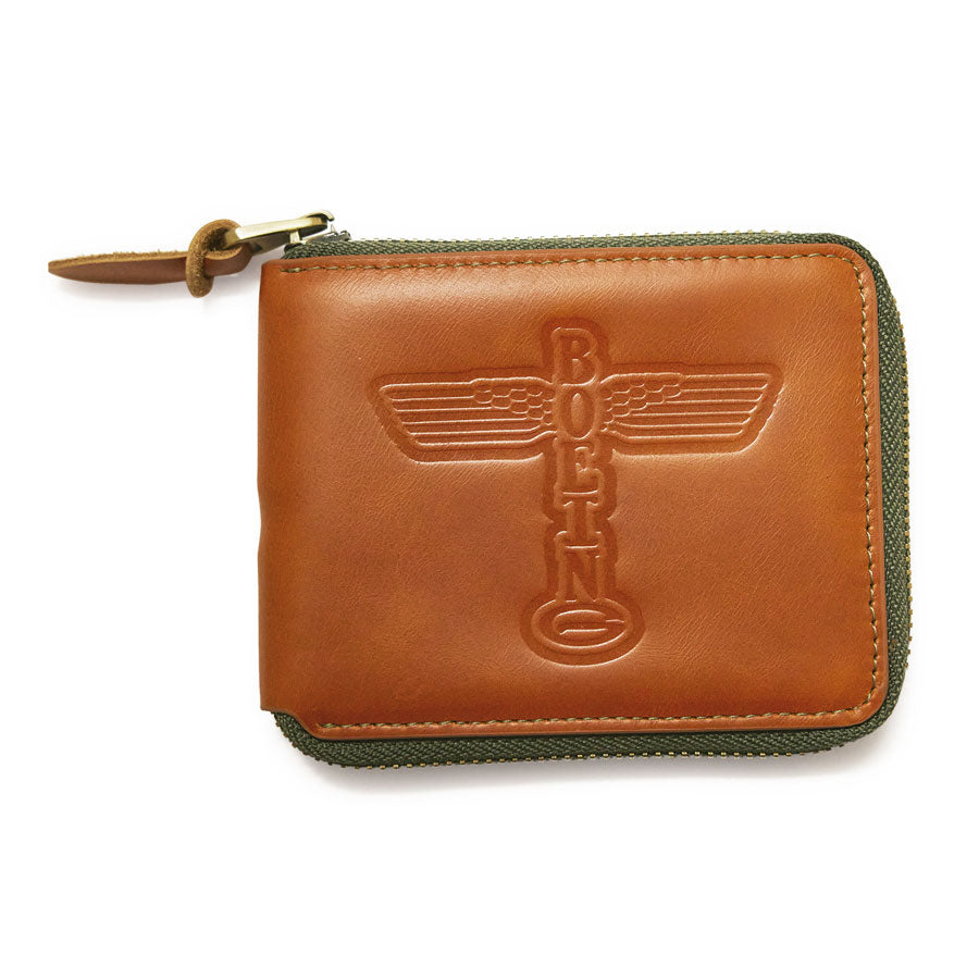 Red Canoe Boeing Leather Zip Wallet | Pilot Shop