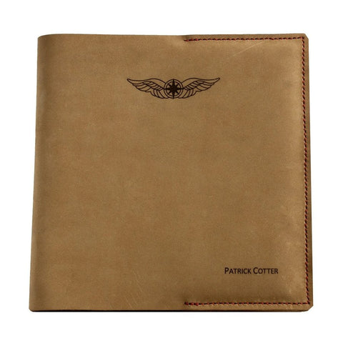 Sparrowhawk Pilot's Logbook Cover - Nubuck Leather - Laser Engraved ...