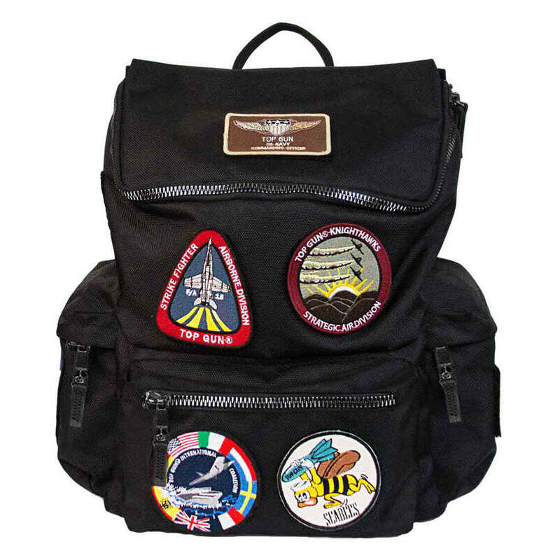 TOP GUN Backpack with Patches - Black | Pilot Shop
